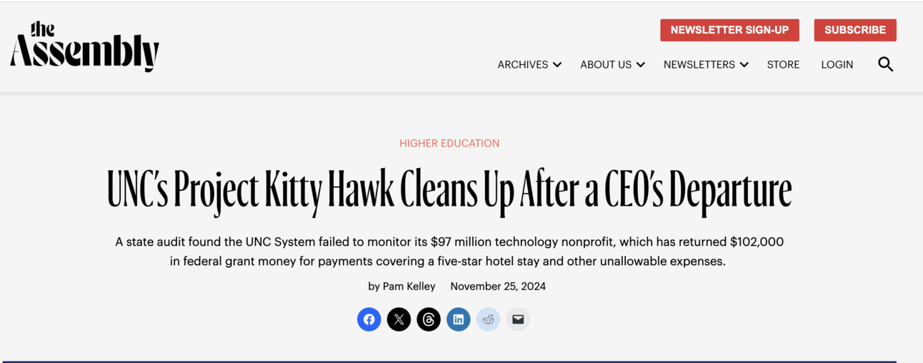 About That Project Kitty Hawk Article