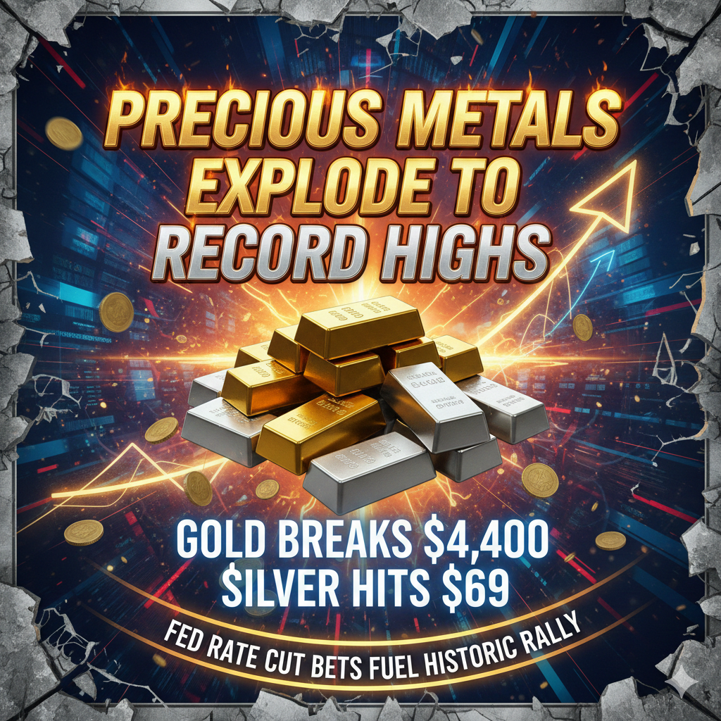 🚨 PRECIOUS METALS EXPLODE TO RECORD HIGHS: GOLD BREAKS $4,400, SILVER ...