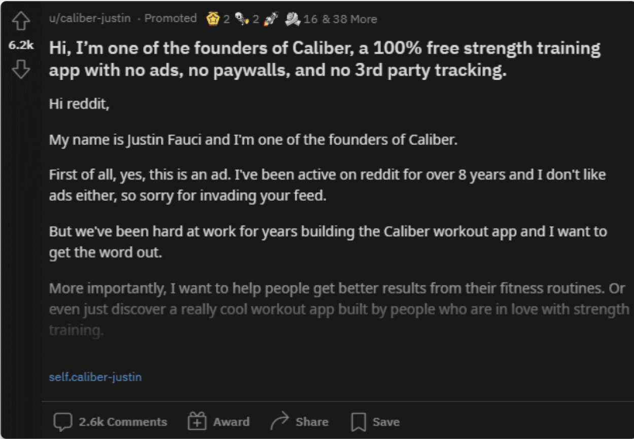 The Most Upvoted Reddit Ad