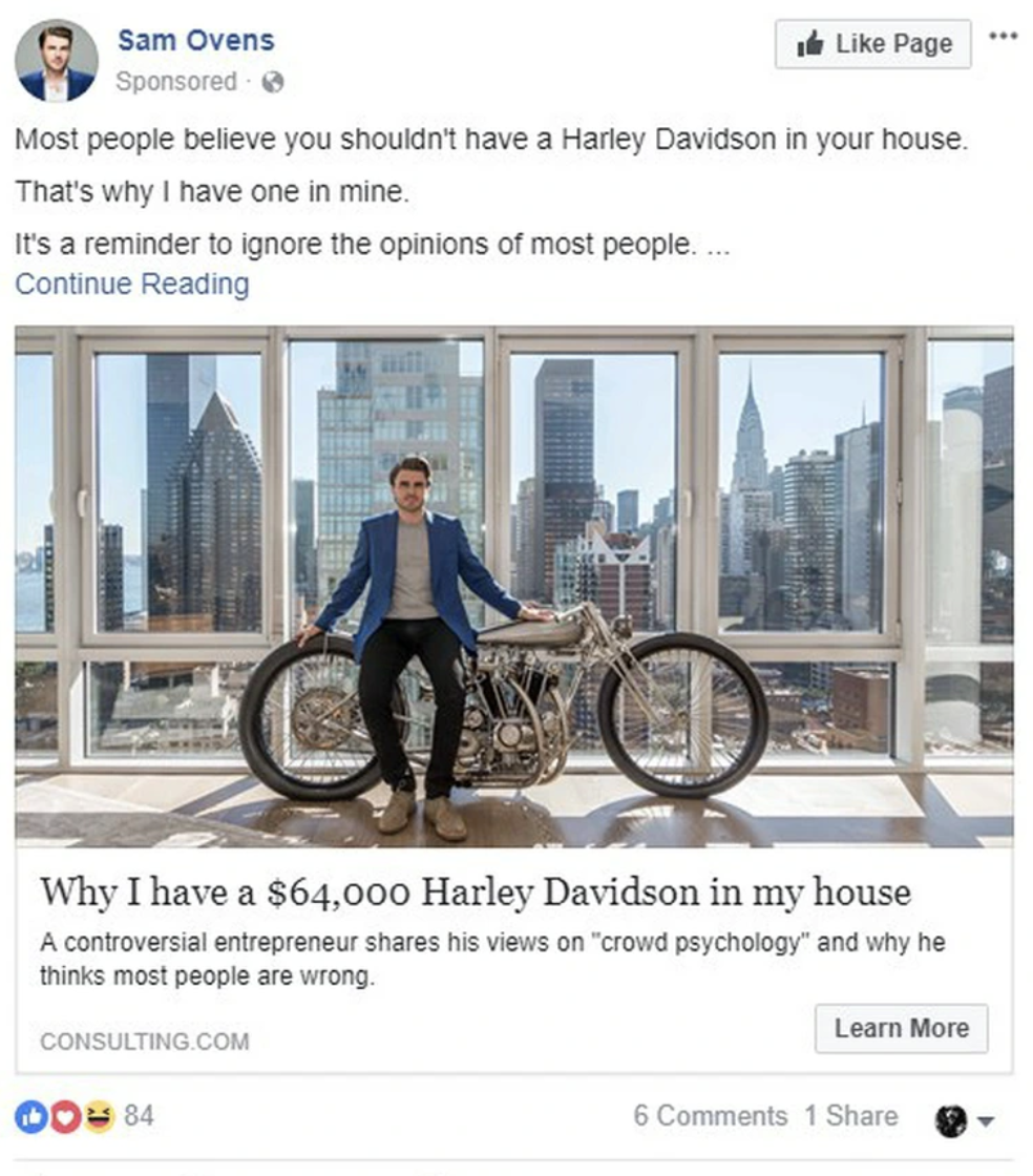 He's the "Sam Ovens" of 2025? (info product)