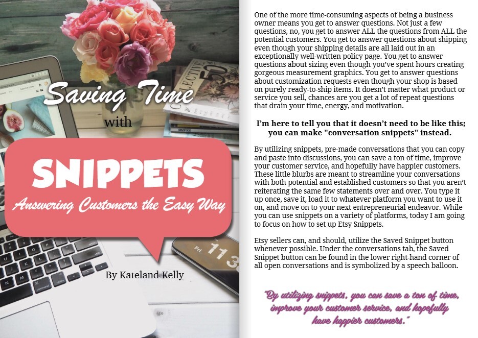 Saving time with snippets - Answering customers the easy way