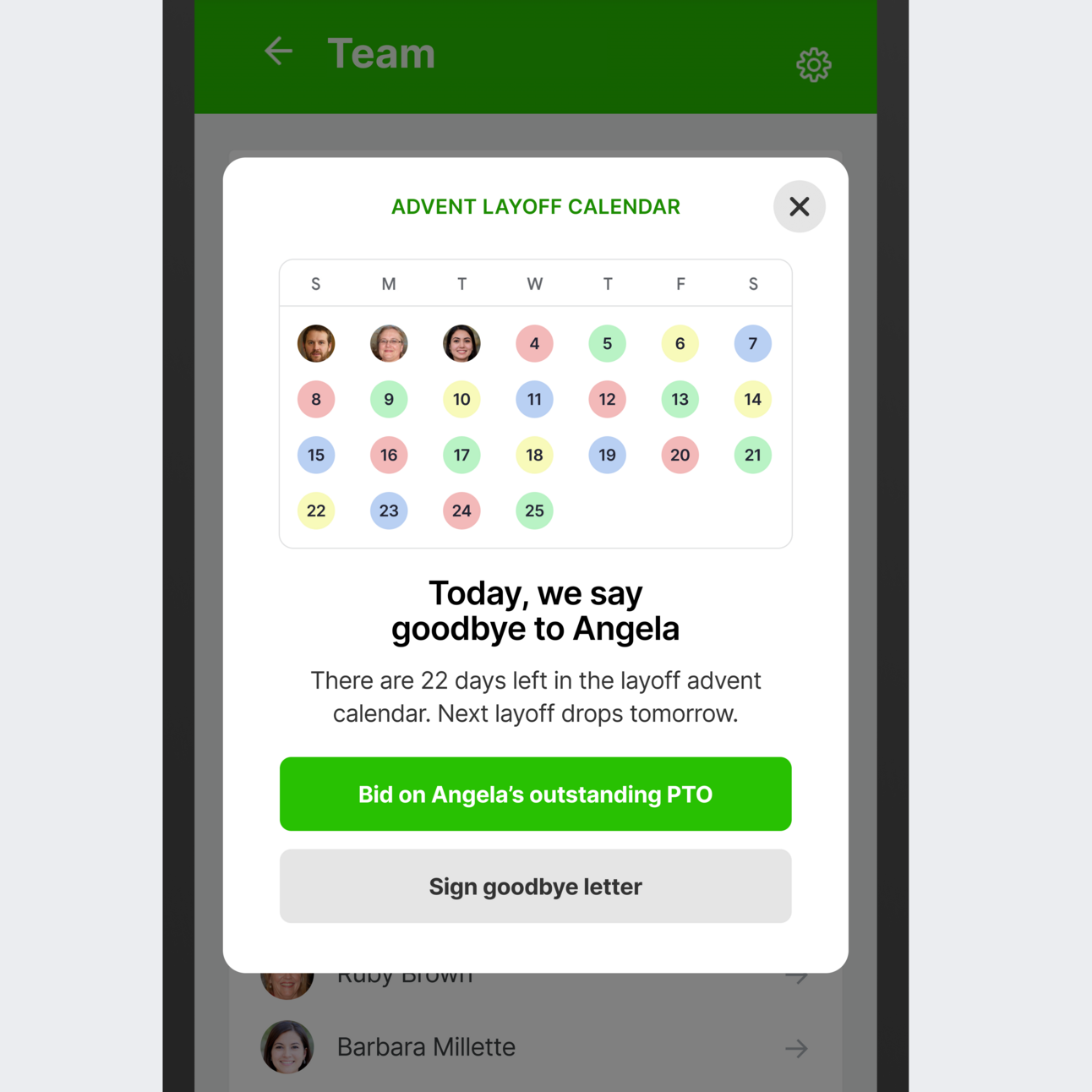 Workday advent calendar