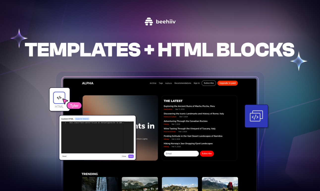 Website Templates and Custom Code