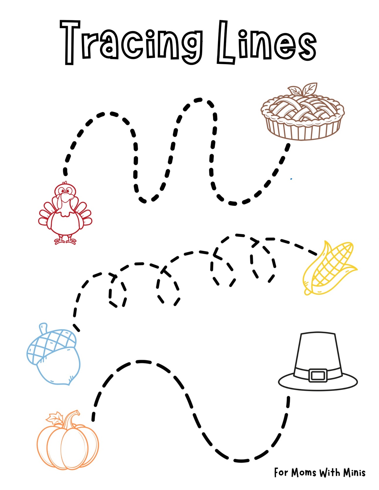 Thanksgiving Tracing Lines