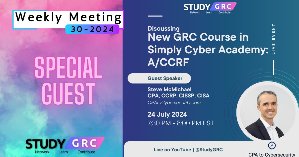 GRC Study Hall Ask Me Anything: July 25