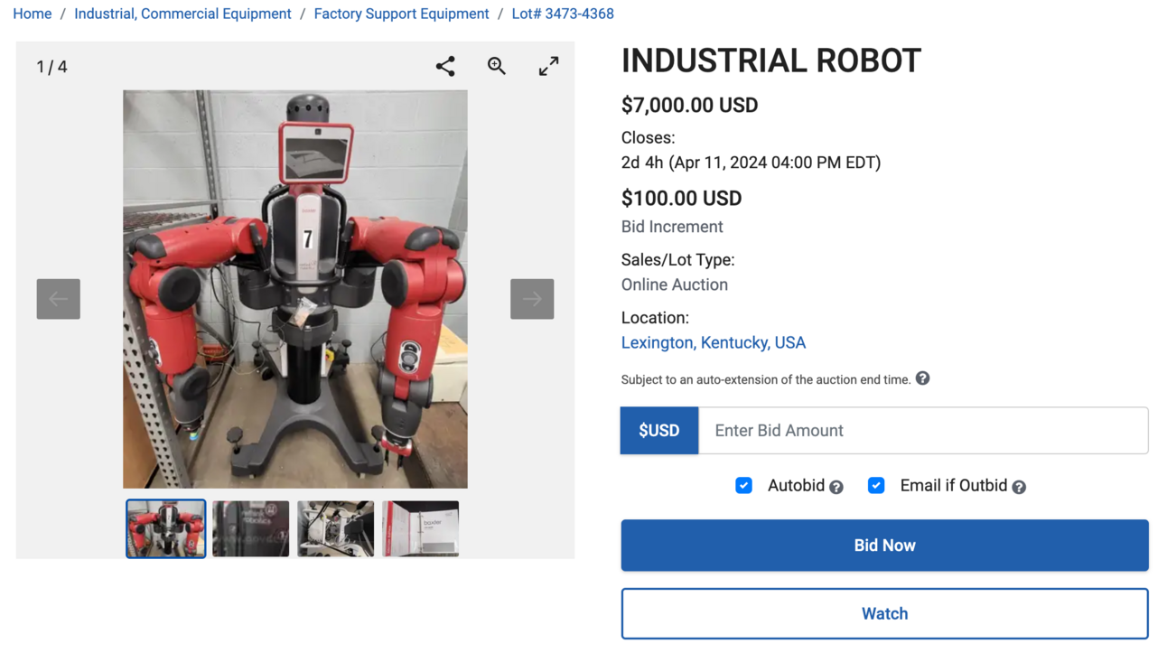 Baxter the two-armed robot, thermal drones, makerbots, and facial ...
