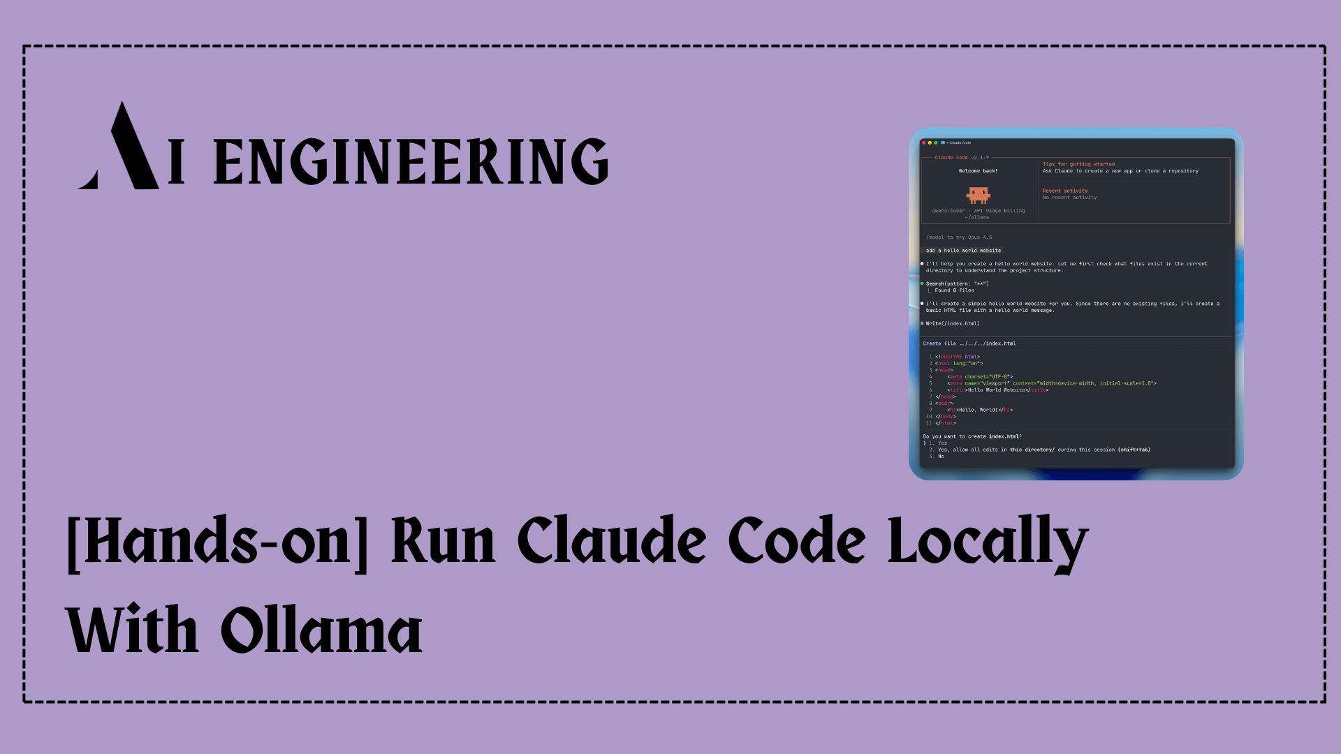 [Hands-on] Run Claude Code Locally With Ollama