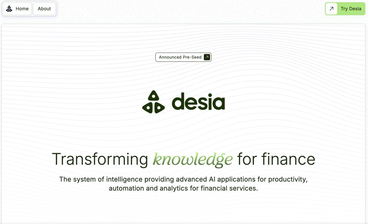 Desia is building AI apps for investment professionals