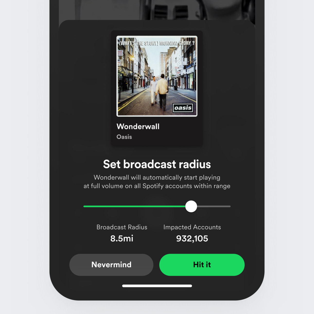 Spotify broadcast option