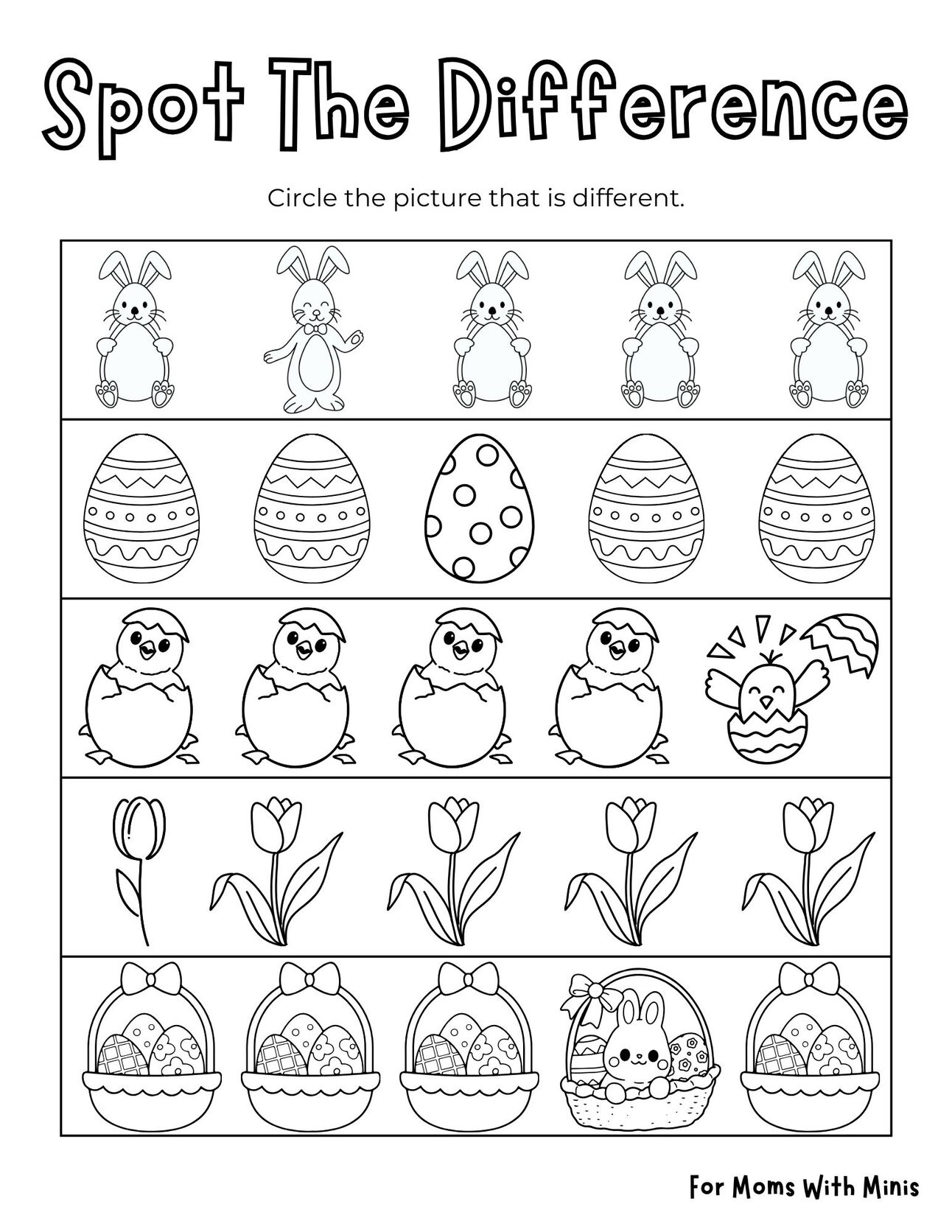 Easter Themed Spot The Difference