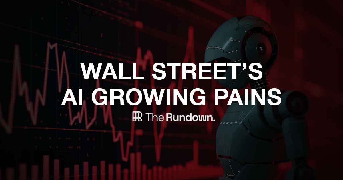 Wall Street's AI growing pains
