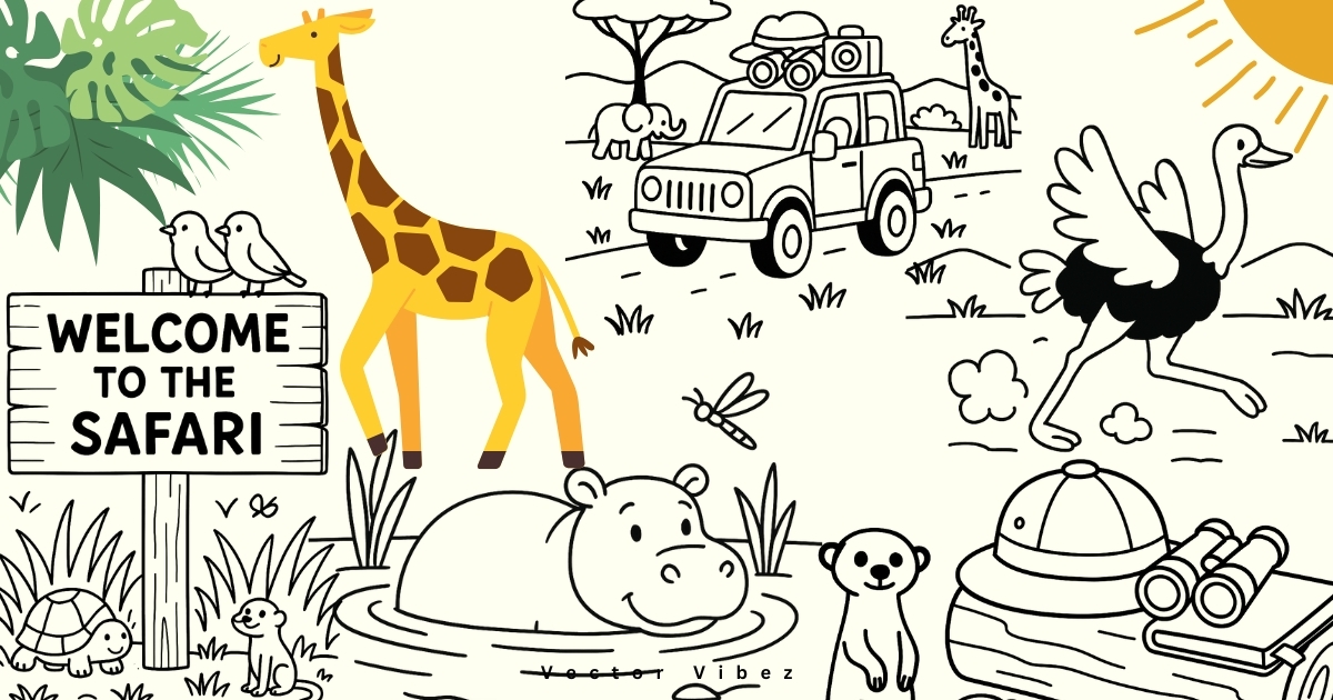 🚙🦁 Safari, Monster Trucks & ABCs Coloring Wild Adventures!