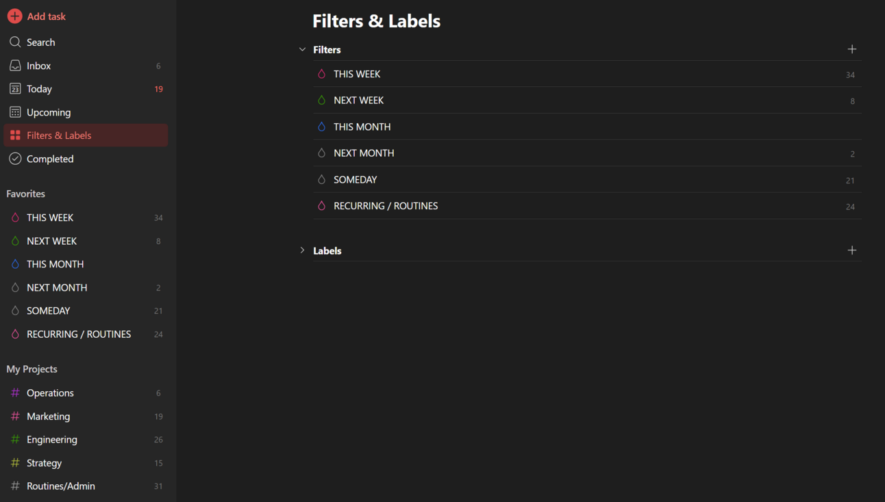 Automating Carl Pullein’s Time Sector System Using Todoist Filters