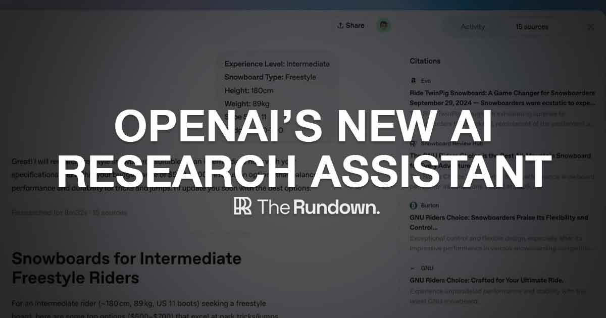 OpenAI reveals ChatGPT agent for ‘deep research’