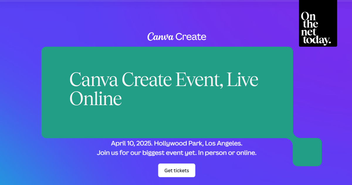 Canva Create event, Live online