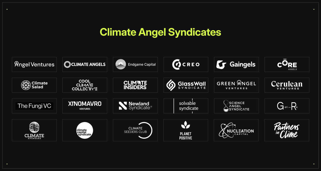 24 Climate Angel Syndicates backing early-stage impact Founders