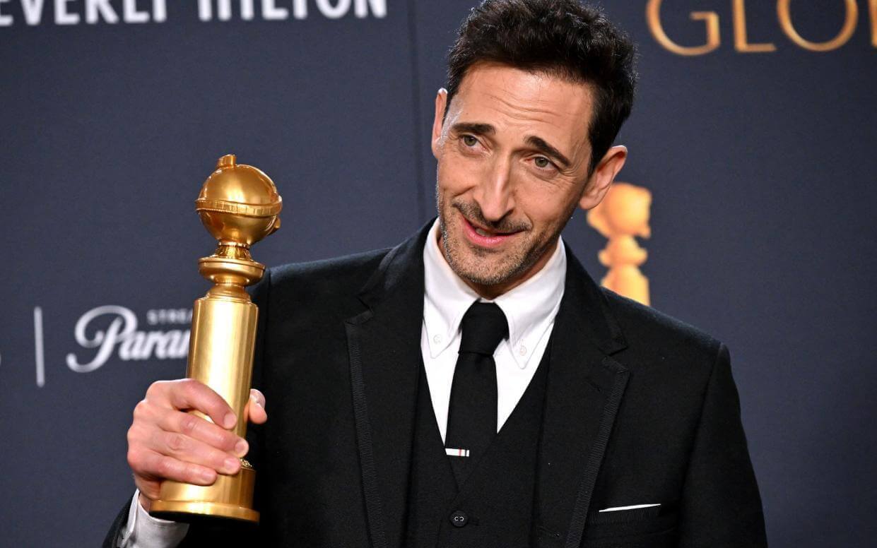 Golden Globe Victory Adrien Brody Honored for Moving Holocaust Survivor ...