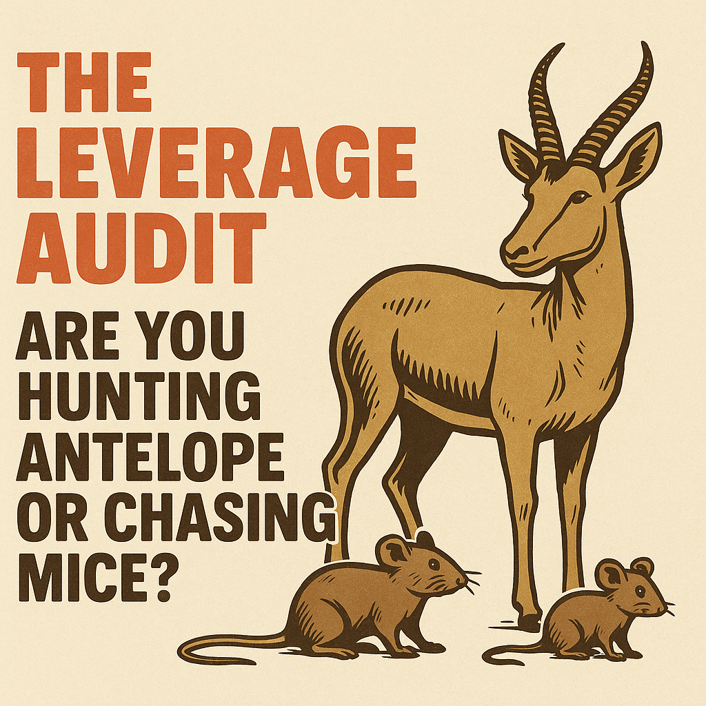 The Leverage Audit: Are You Hunting Antelope or Chasing Mice?