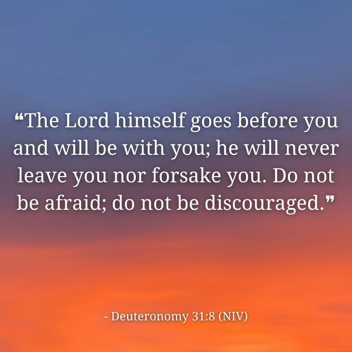 Verse of the Day: Deuteronomy 31:8