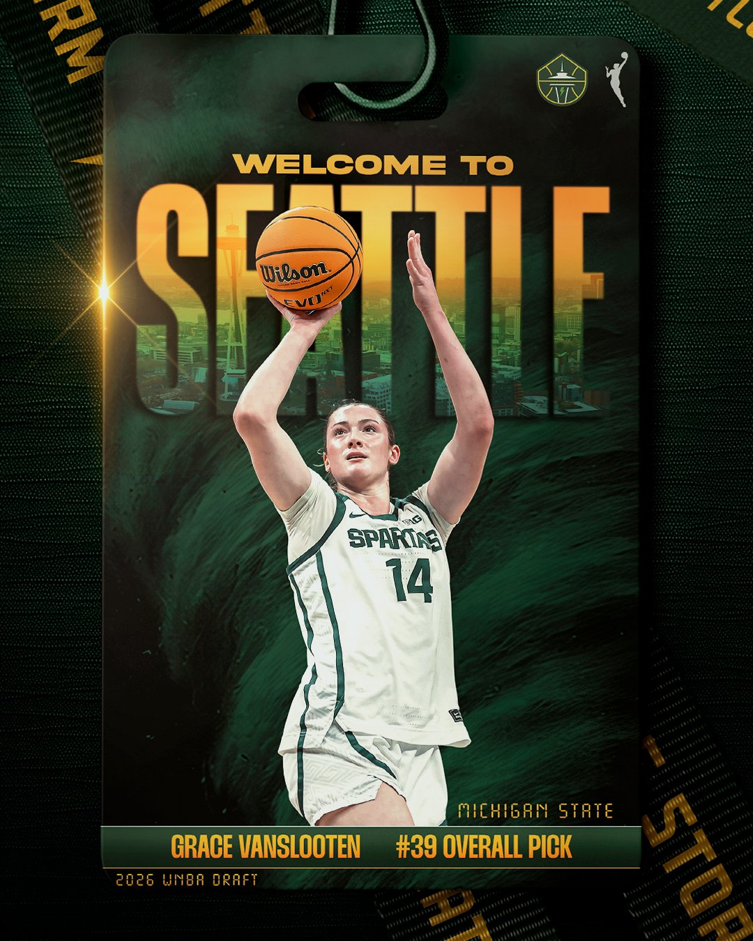 Michigan State Spartan Grace VanSlooten was picked 39th in the WNBA ...