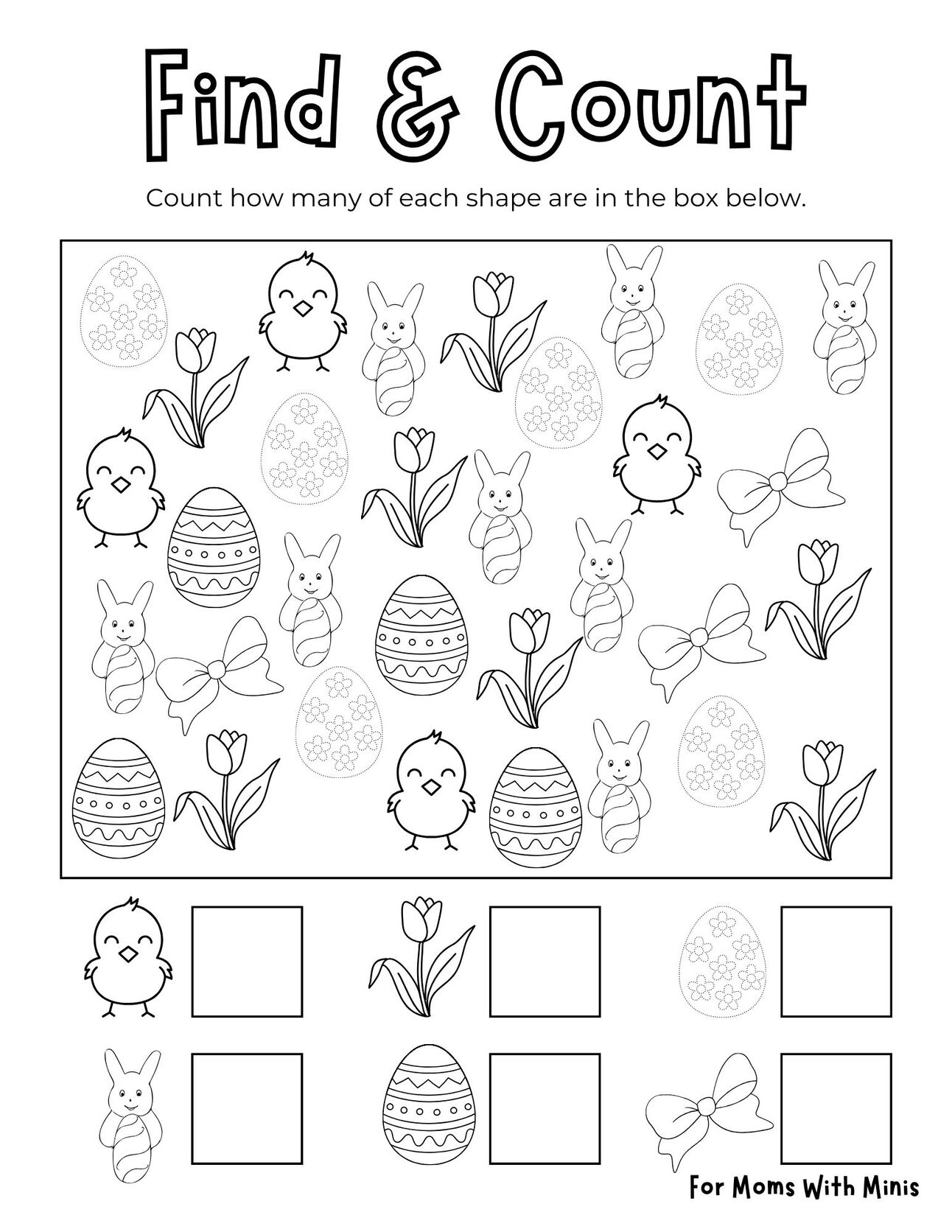 Find And Count The Easter Shapes