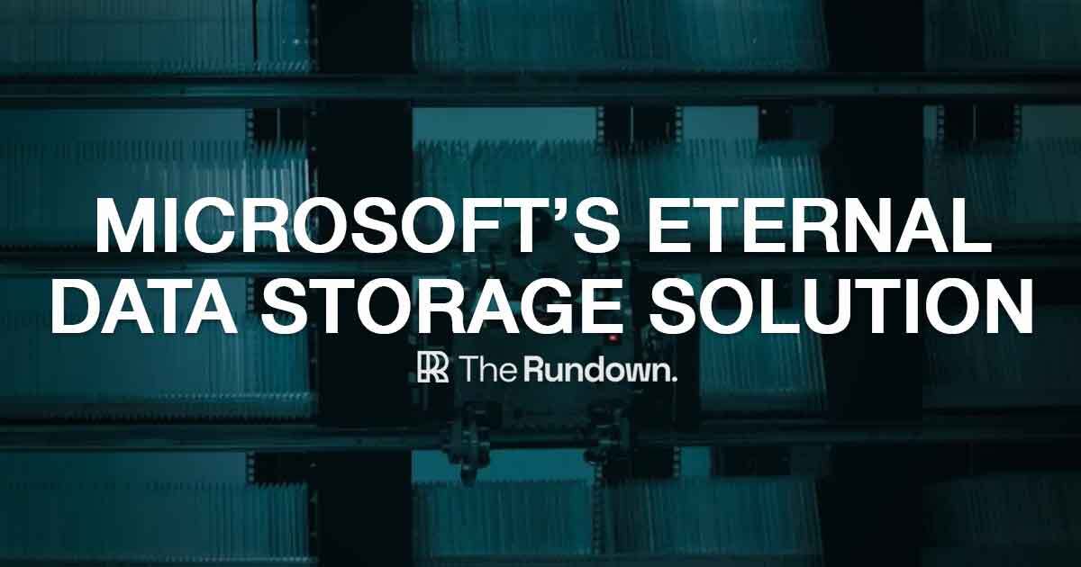 ⚡️ Microsoft reveals "Project Silica"