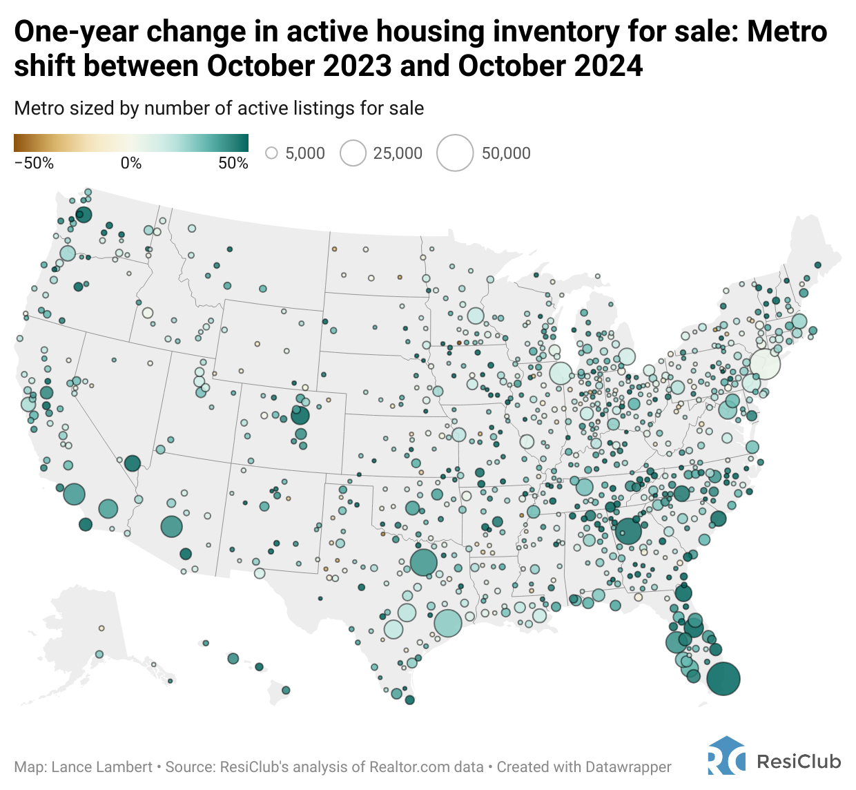 Update: Housing market inventory dynamics in 800+ metros and 3,000 ...
