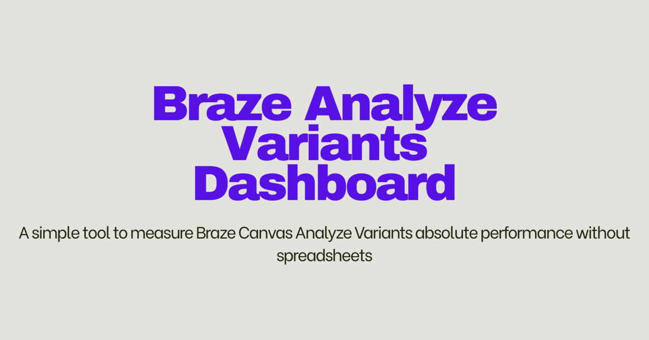 Braze Analyze Variants Dashboard