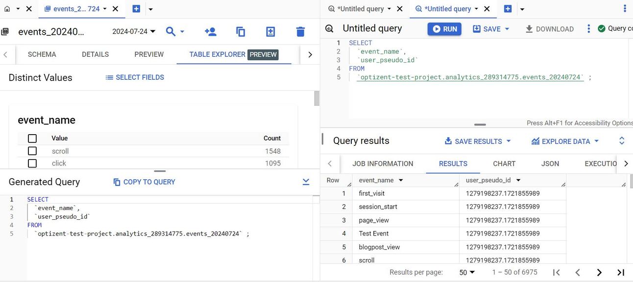 BigQuery Table Explorer