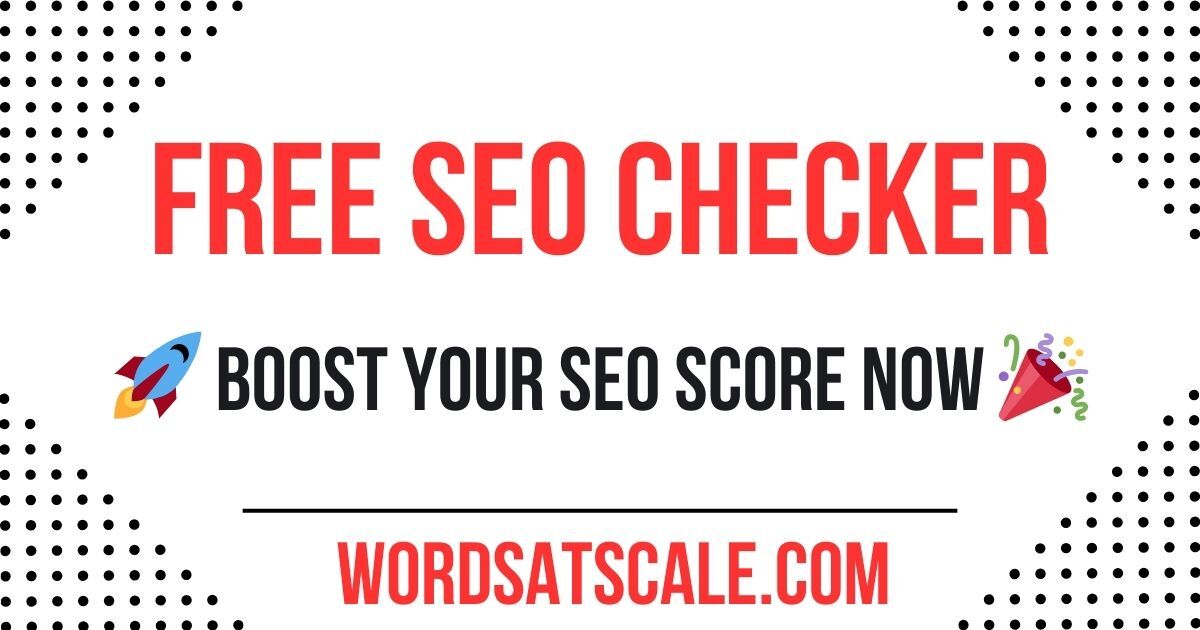 🚀 Boost Your SEO Score with Our New FREE Tool! 🎉
