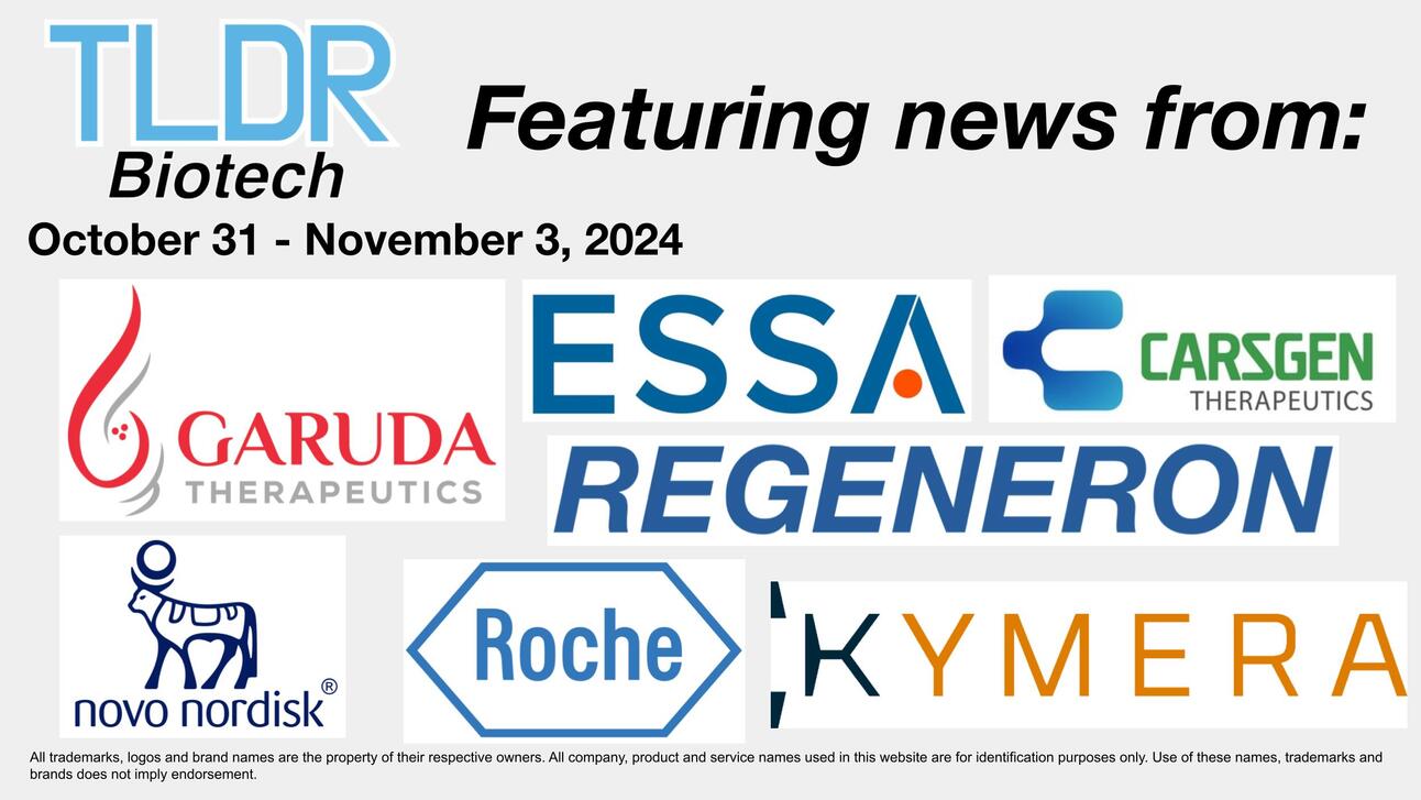 Biotech & Pharma Updates | October 31 - November 3, 2024