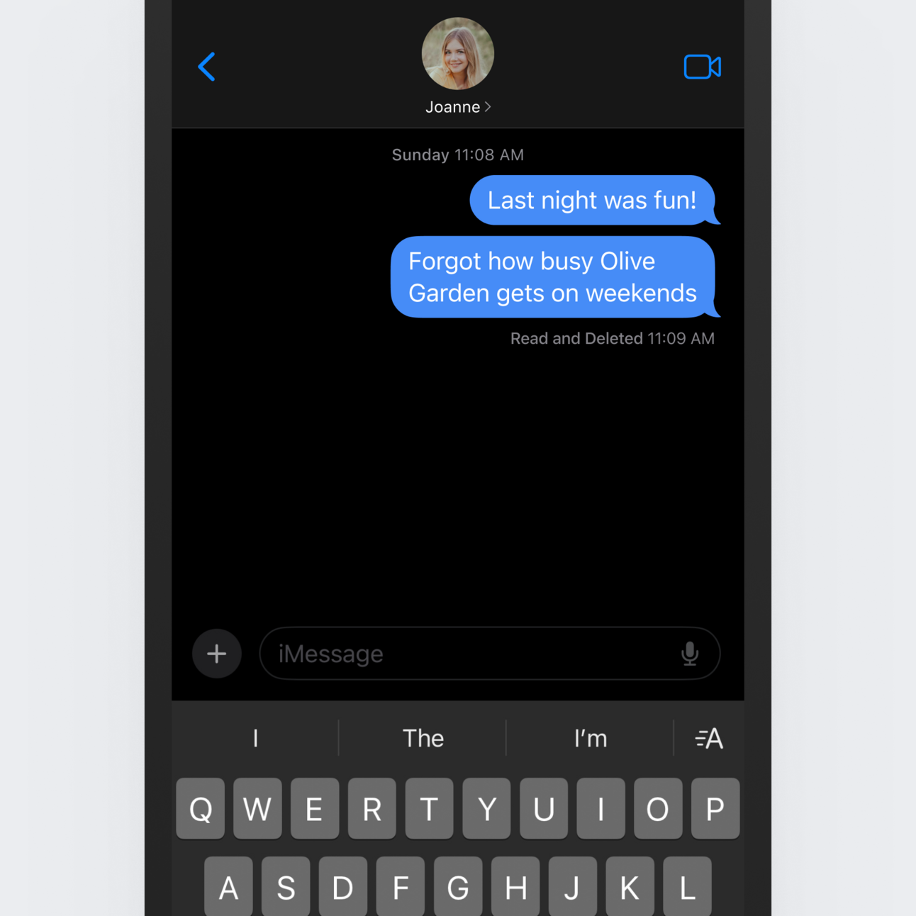 iMessage Delete Receipts