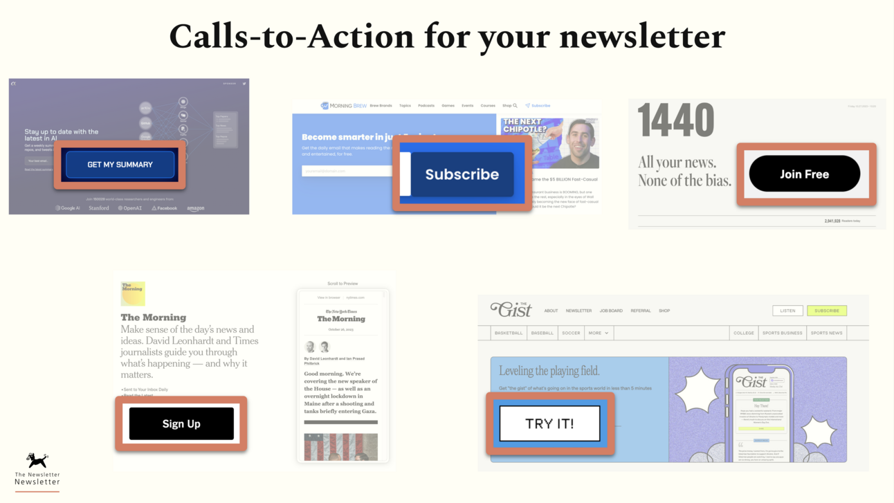 CTA copy strategies: From Sign Up to Subscribe.