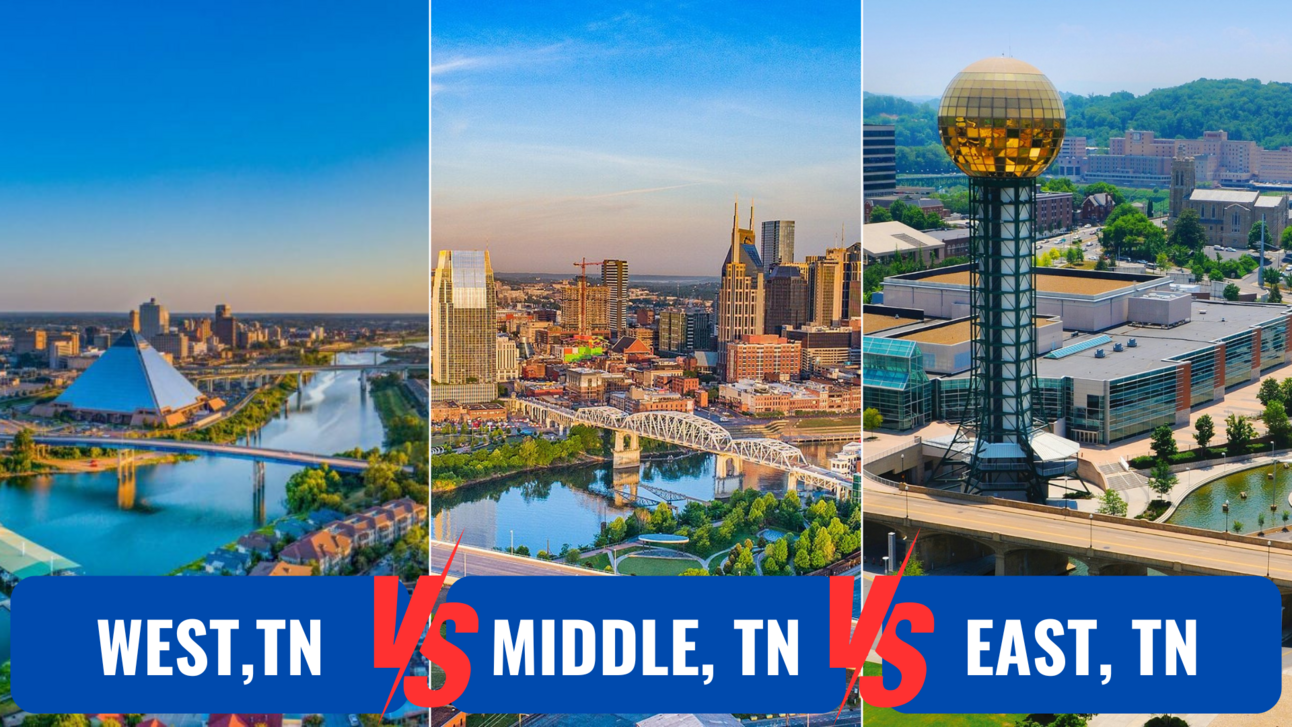 🏆️ Let’s Compare: West Tennessee vs. Middle Tennessee vs. East Tennessee 🏆️