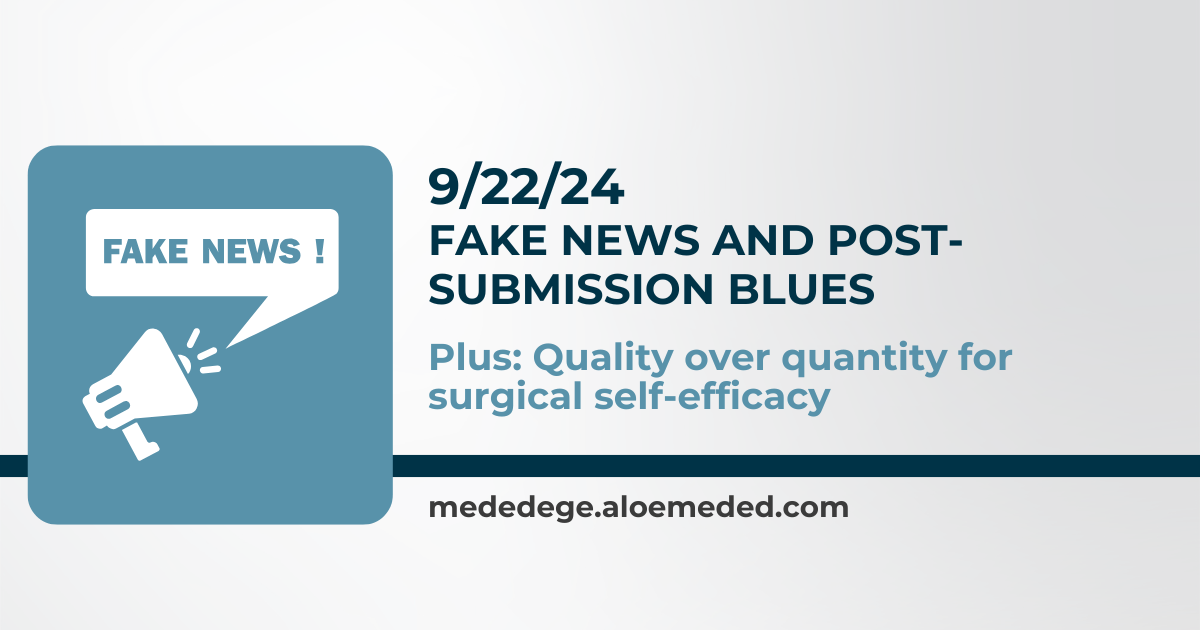 Fake News and Post-Submission Blues