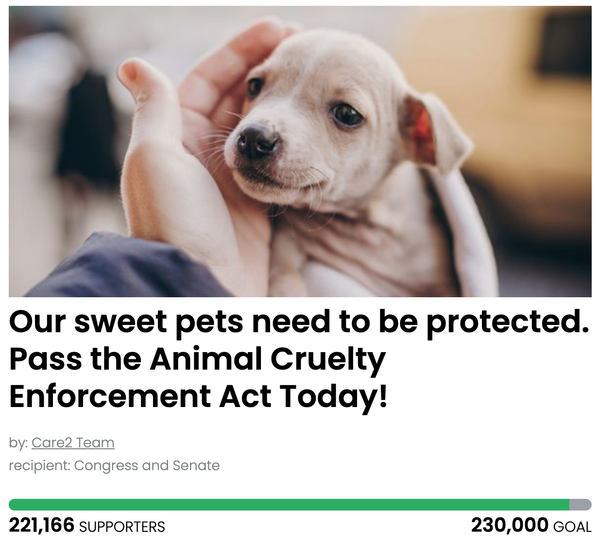 🐶 ️🐶 Stop Animal Cruelty: Sign the Enforcement Act Petition Now! 🐶 ️🐶