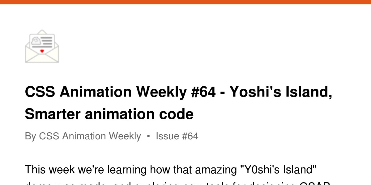 CSS Animation Weekly #64 - Yoshi's Island, Smarter animation code