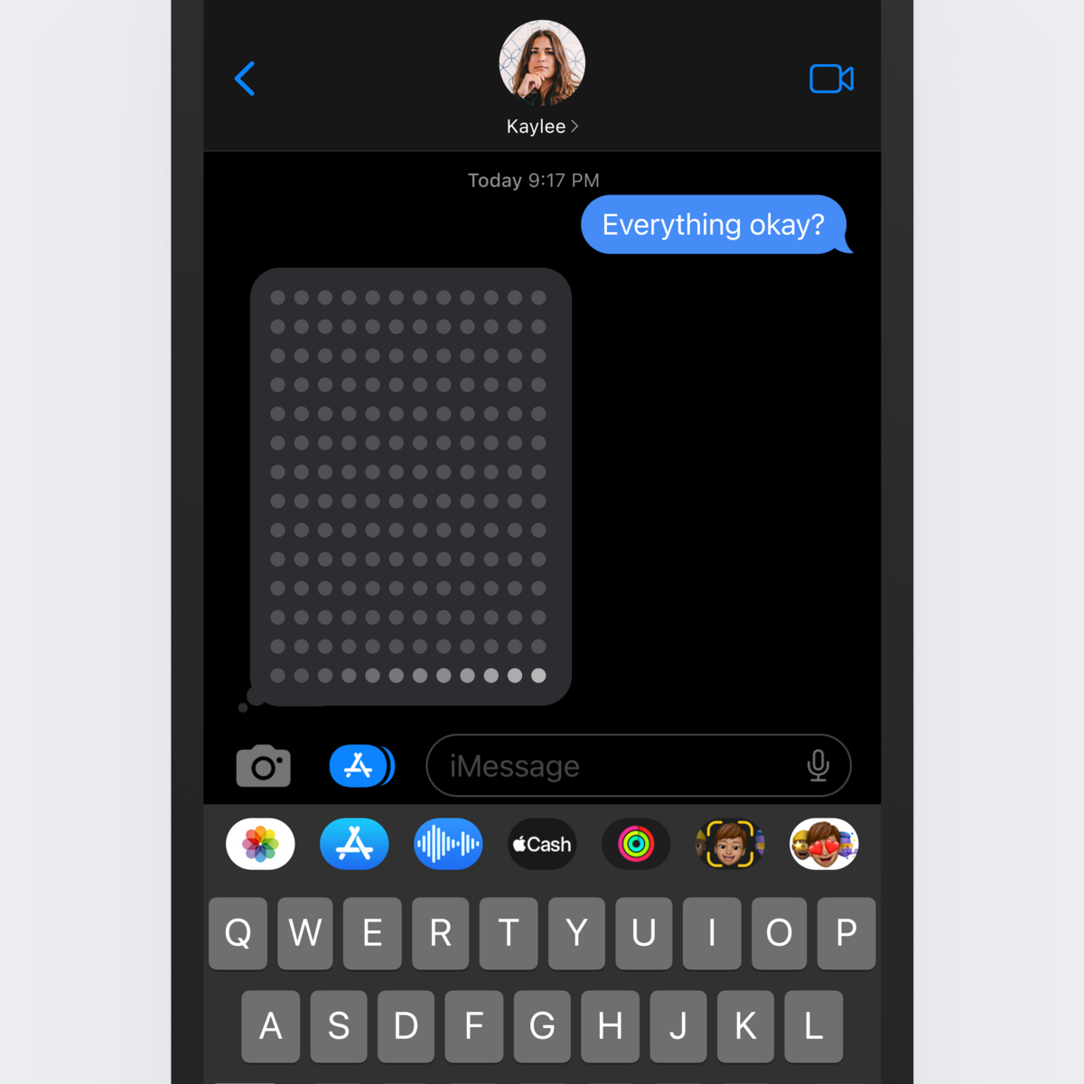 Imessage Dynamic Typing Indicator