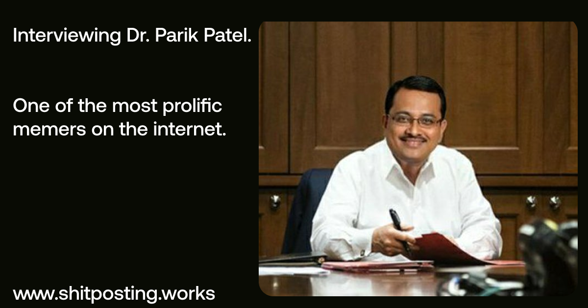 Interviewing the legendary Dr. Parik Patel