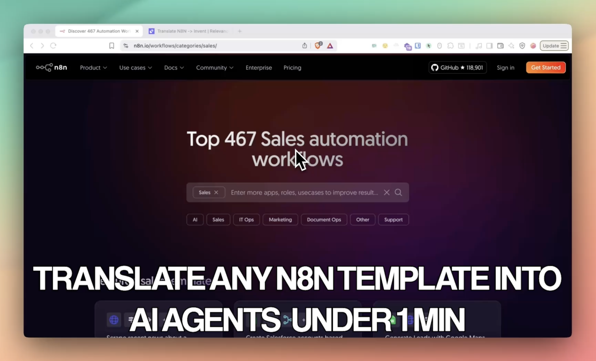 Turning any n8n Templates into AI Agents with one click
