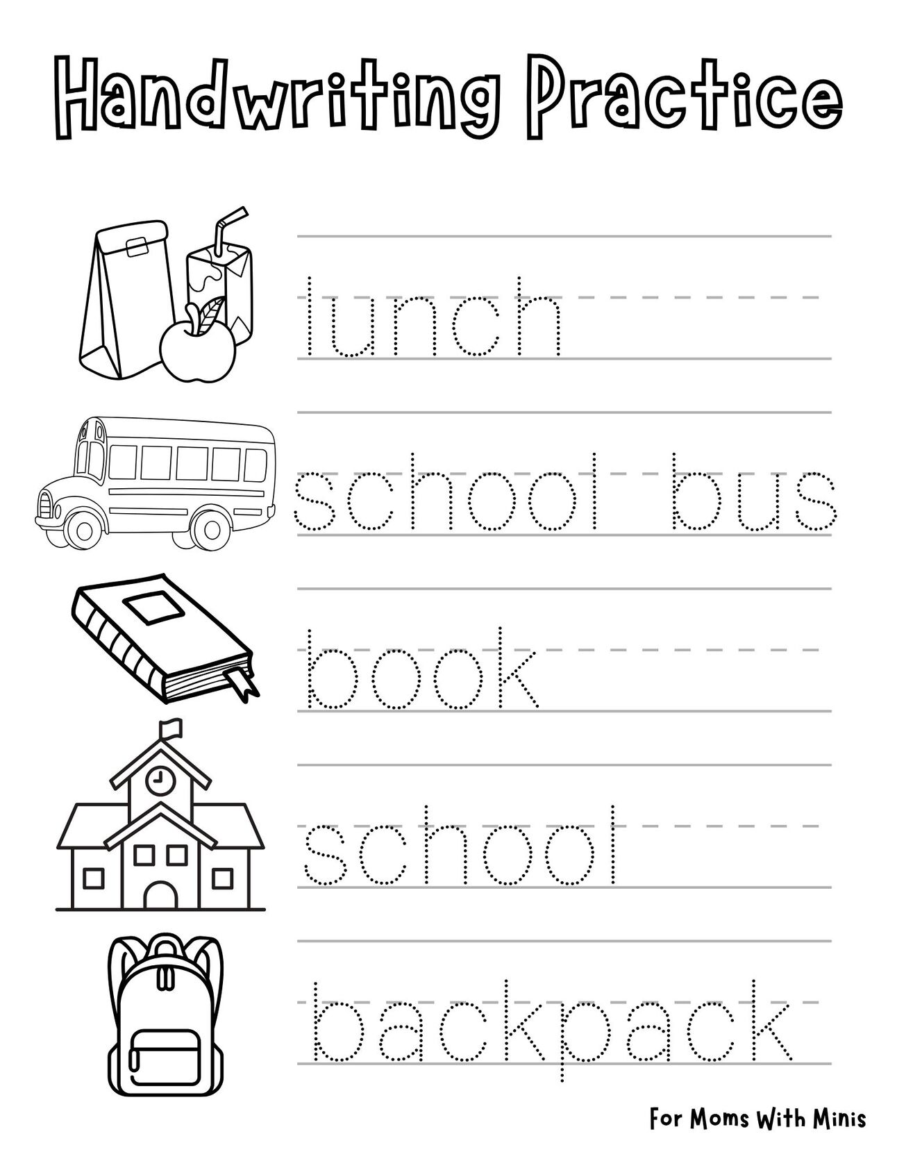 Back to School Handwriting Practice