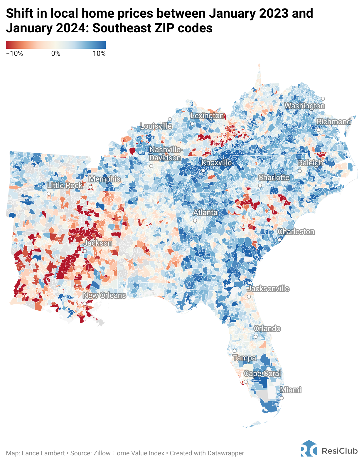 How home price change varies across the U.S., as told by 6 interactive maps
