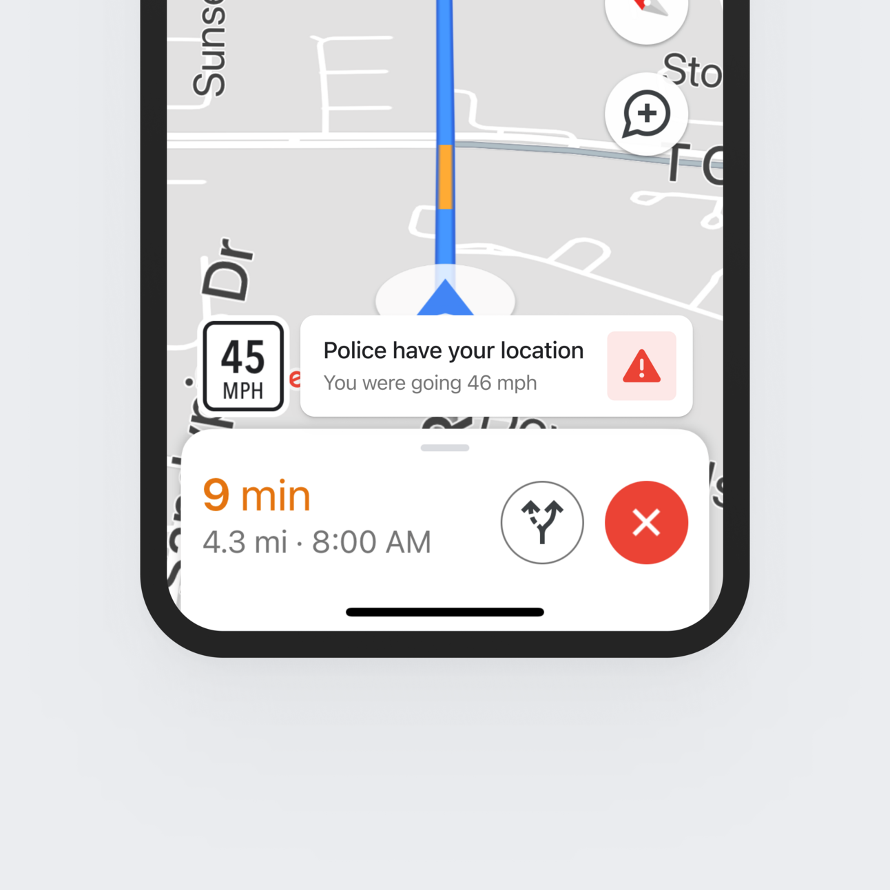 Google Maps live location for law enforcement