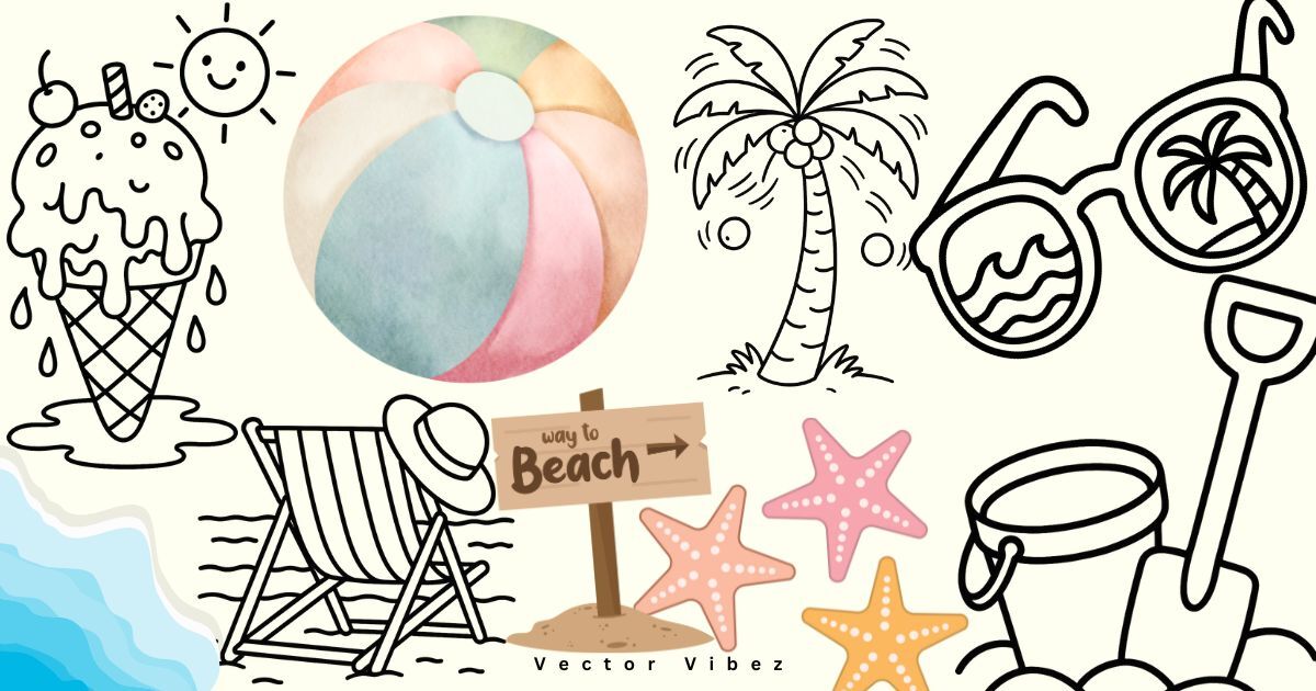 🏖️ Beach Day Coloring Book: 20 Free Summer Fun Pages! 🖍️