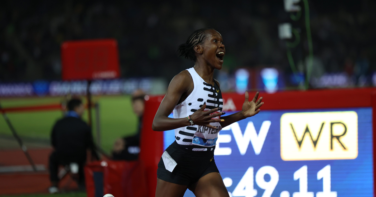 FAITH KIPYEGON DESTROYS 1500 METER WORLD RECORD