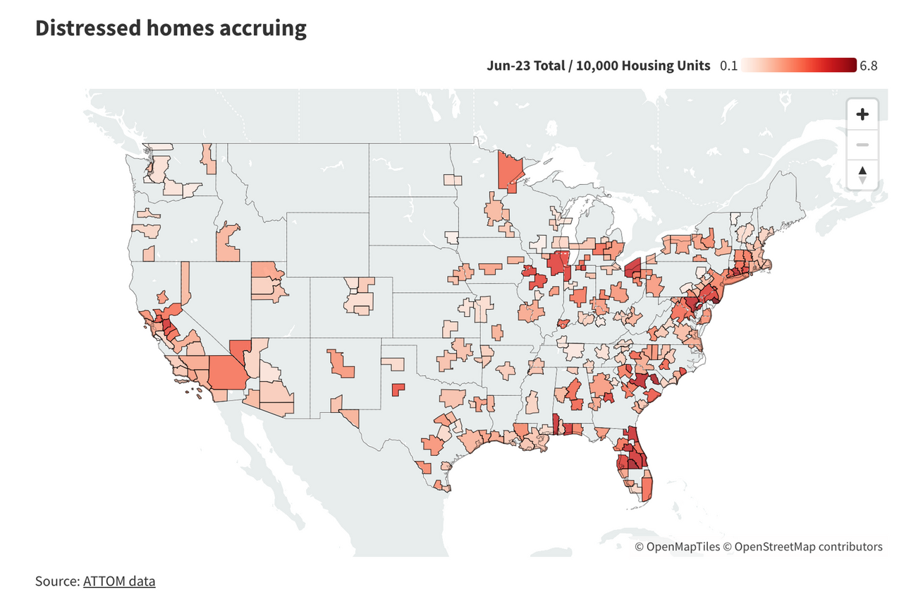 These 10 cities have the most distress