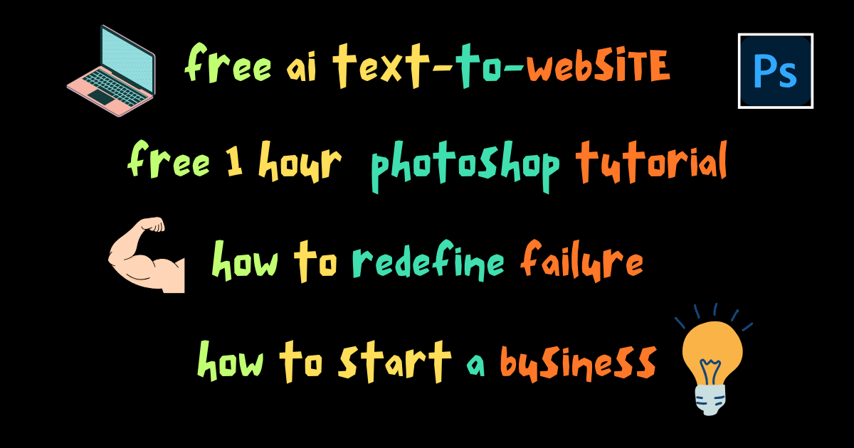 🎨 Free Photoshop Course, Text-To-Website Creator, And More