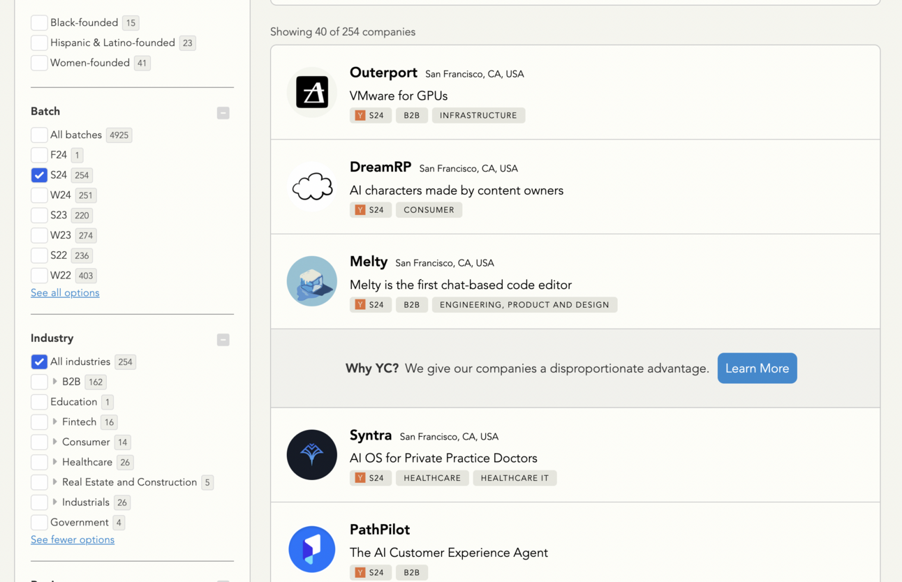 📶 YC S24 takeaways