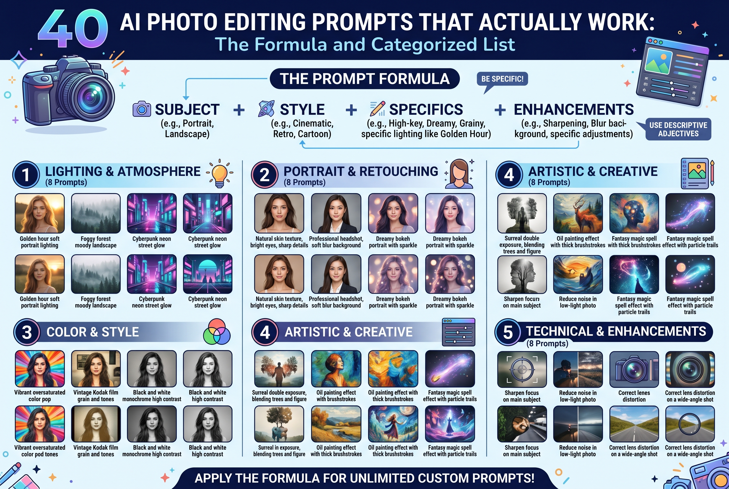 75 AI Photo Editing Prompts That Actually Work (And the Formula Behind ...