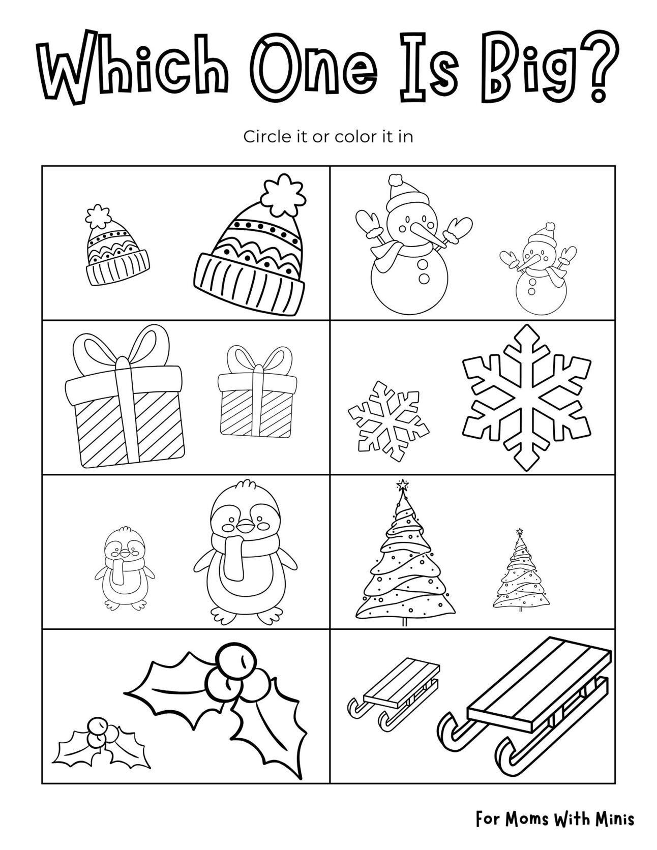 🛷 Winter Big vs Small ️